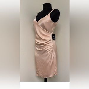 Express | Dresses | Express Ruched Faux Wrap Mini Slip Dress Xs Nwt ...